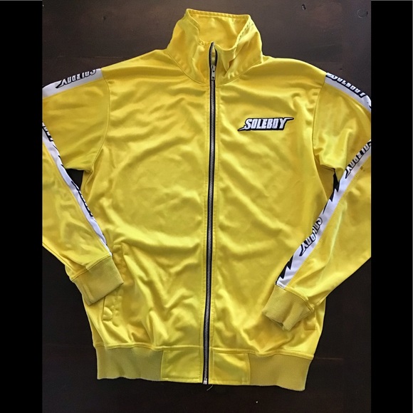 soleboy | Jackets & Coats | Soleboy Streetwear Yellow Logo Zip Up ...